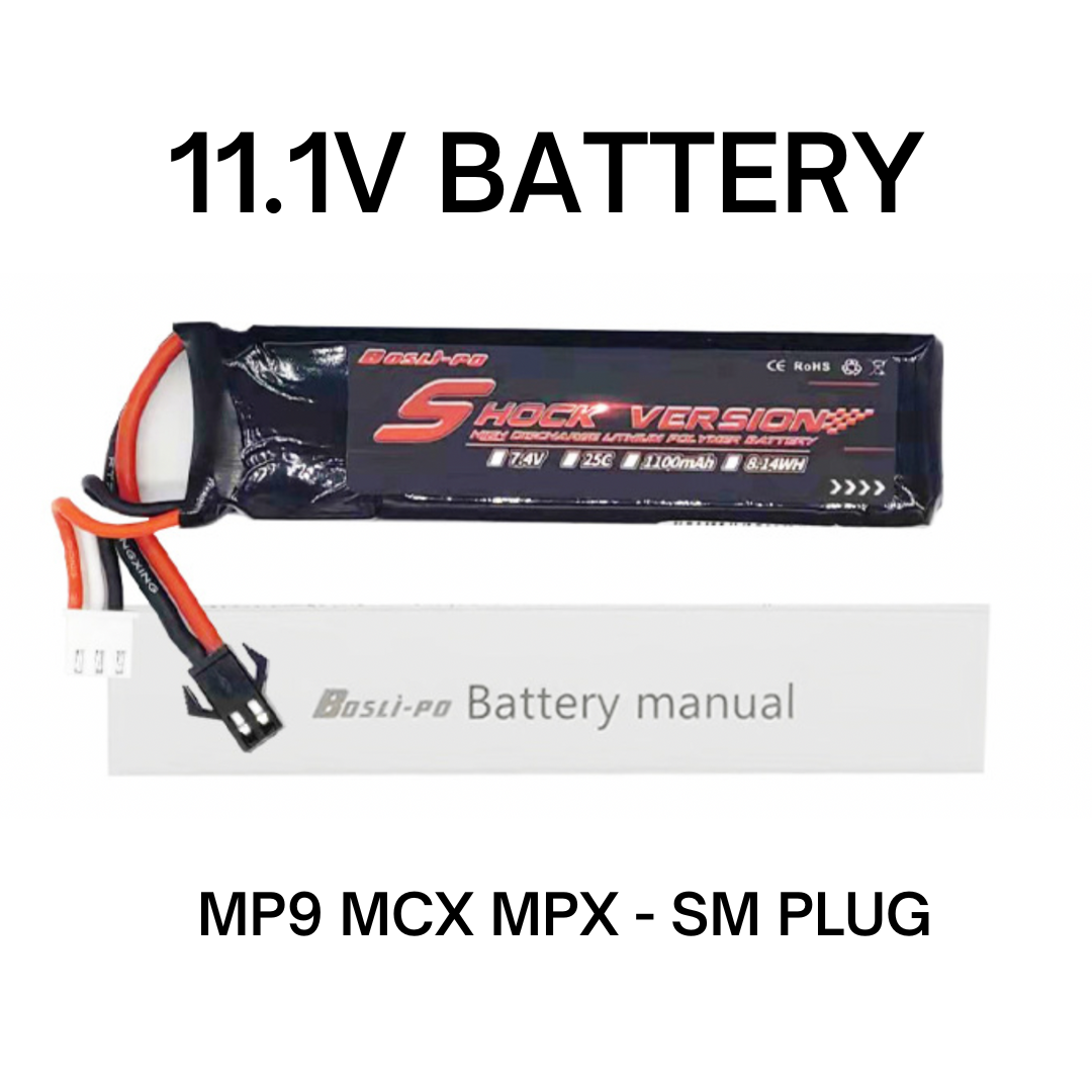 11.1V Battery BOSLY SHOCK - SM Plug – GelBlasterGun